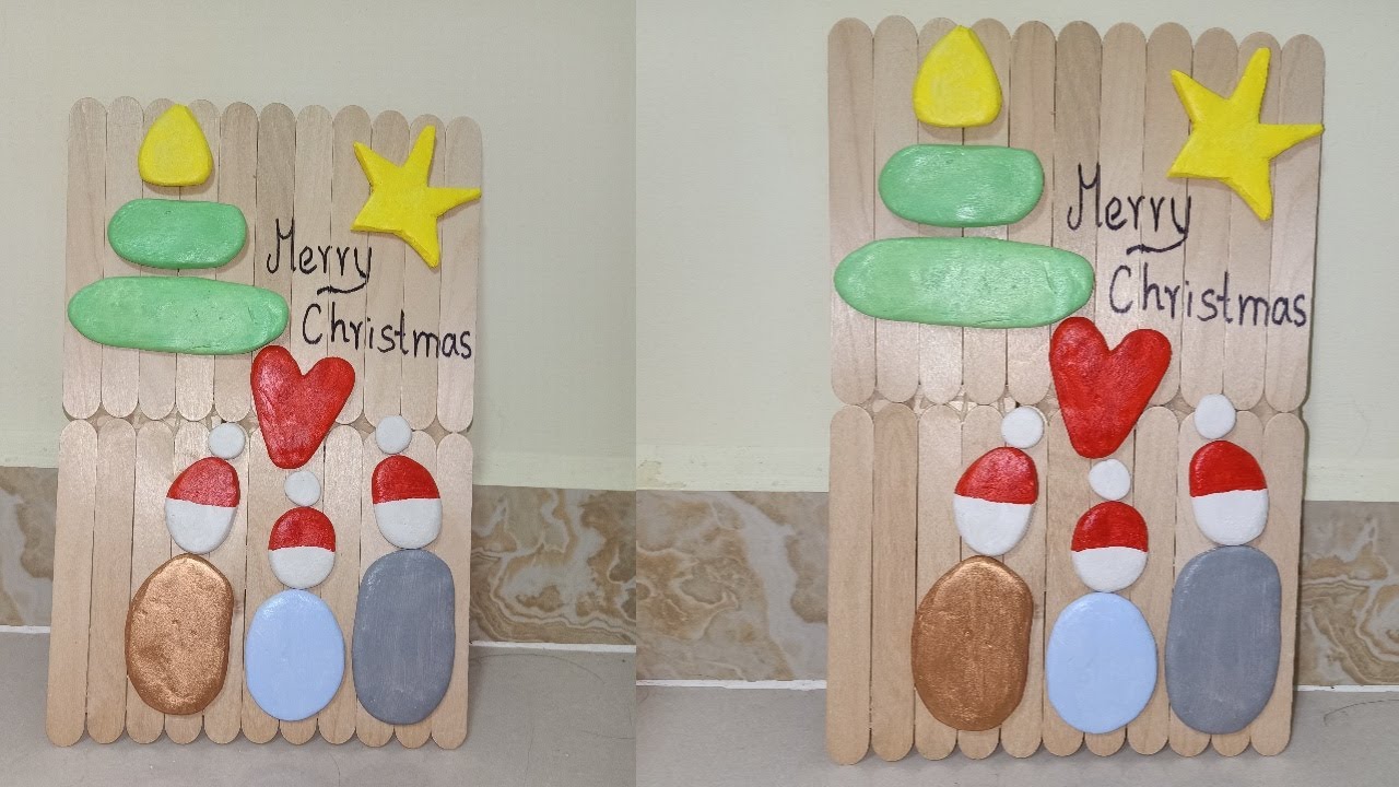 Wall Putty Craft / Christmas Decoration / Cement Craft Idea. - YouTube