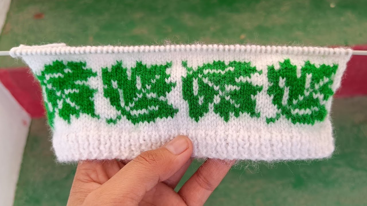 Two colour design for sweater - YouTube