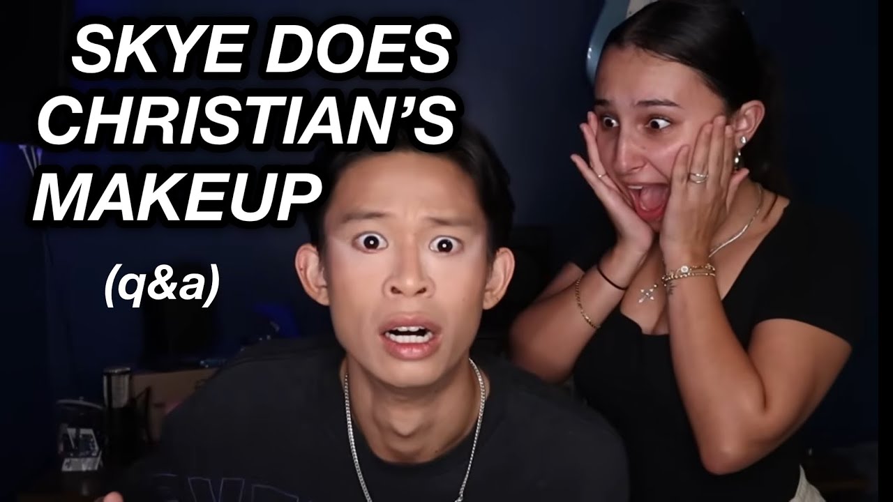 SKYE DOES CHRISTIAN'S MAKEUP Q&A | The Laeno Family - YouTube