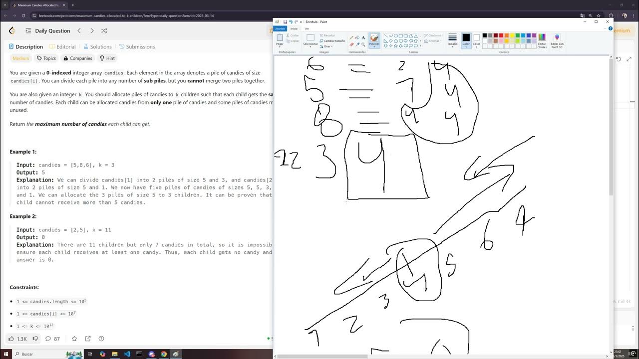 2226. Maximum Candies Allocated to K Children - solución en español ...