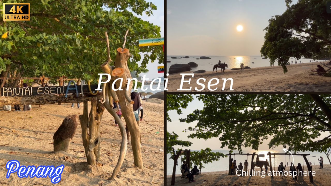 Relaxing 🏝️ Penang Batu Maung Pantai Esen Seaside Beach with Sunset ...