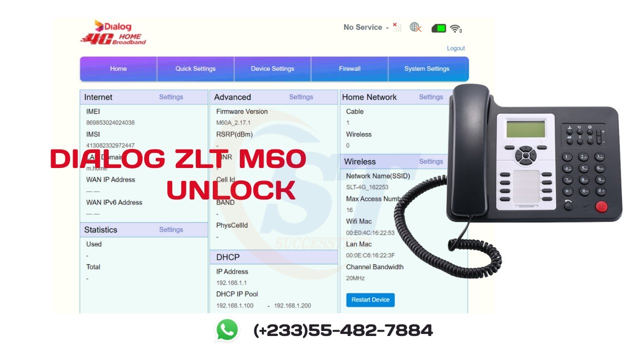 Dialog 4G M60 Unlock 100% Done Permanent By SuccessTech - YouTube
