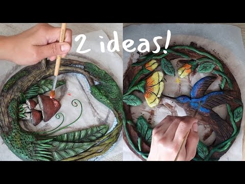 2 Cardboard + Clay Craft Ideas | DIY Home Decor - YouTube