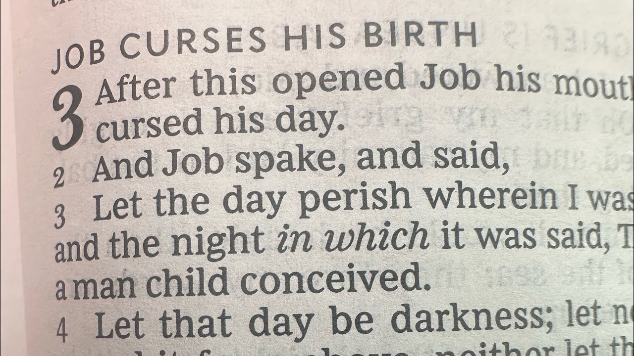 THE BOOK OF JOB CHAPTER 3 - YouTube