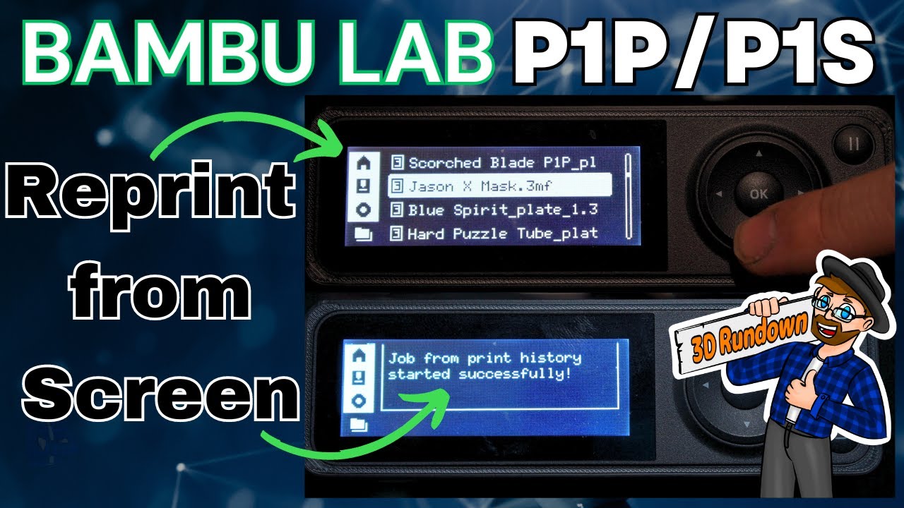 Reprint a Model from Bambu Lab P1P / P1S Screen - 3D Printer - YouTube
