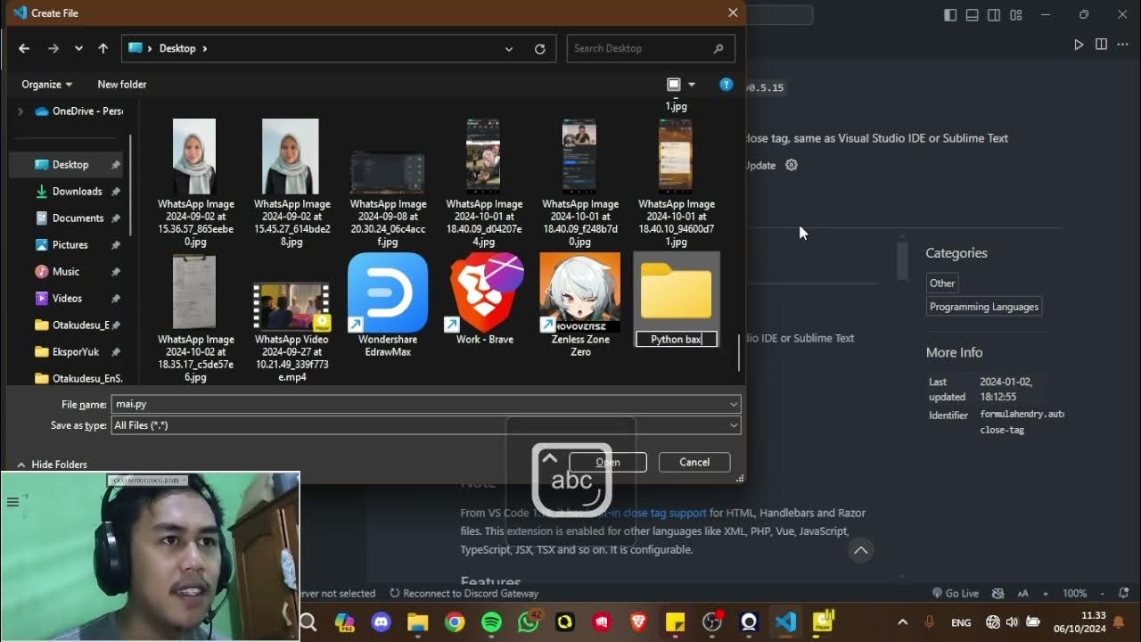 TUTORIAL VSCODE & MEMBUAT APLIKASI PYTHON I/O SEDERHANA - YouTube