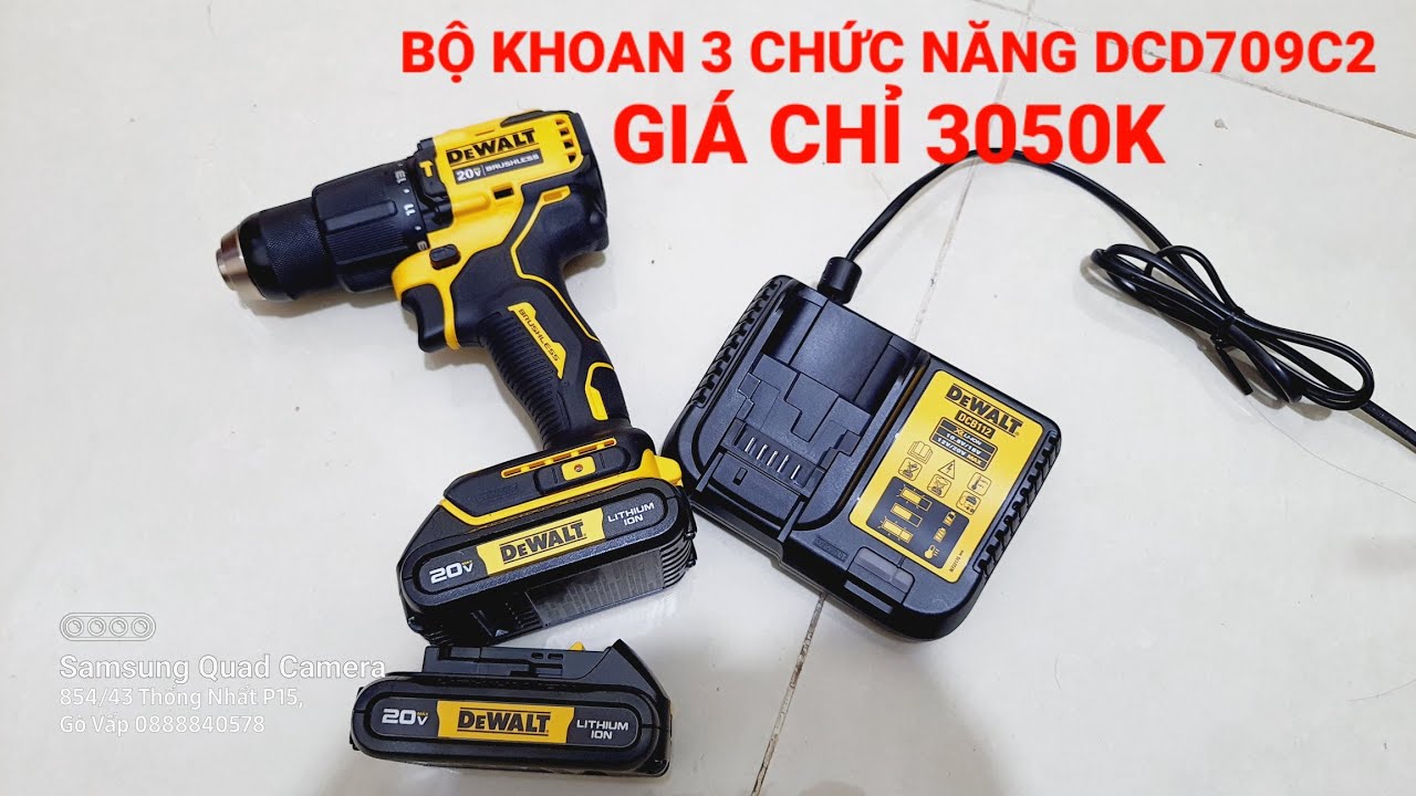 Dewalt DCD709C2 khoan 3 chức năng bảo hành 3 năm lh 0888840578 - YouTube