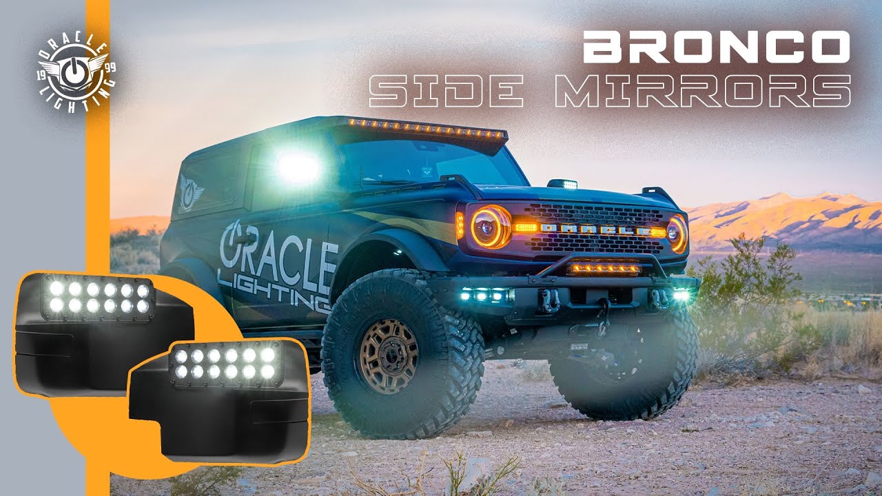 FORD BRONCO Off-Road LED Side Mirror Ditch Light DIY Installation by ...