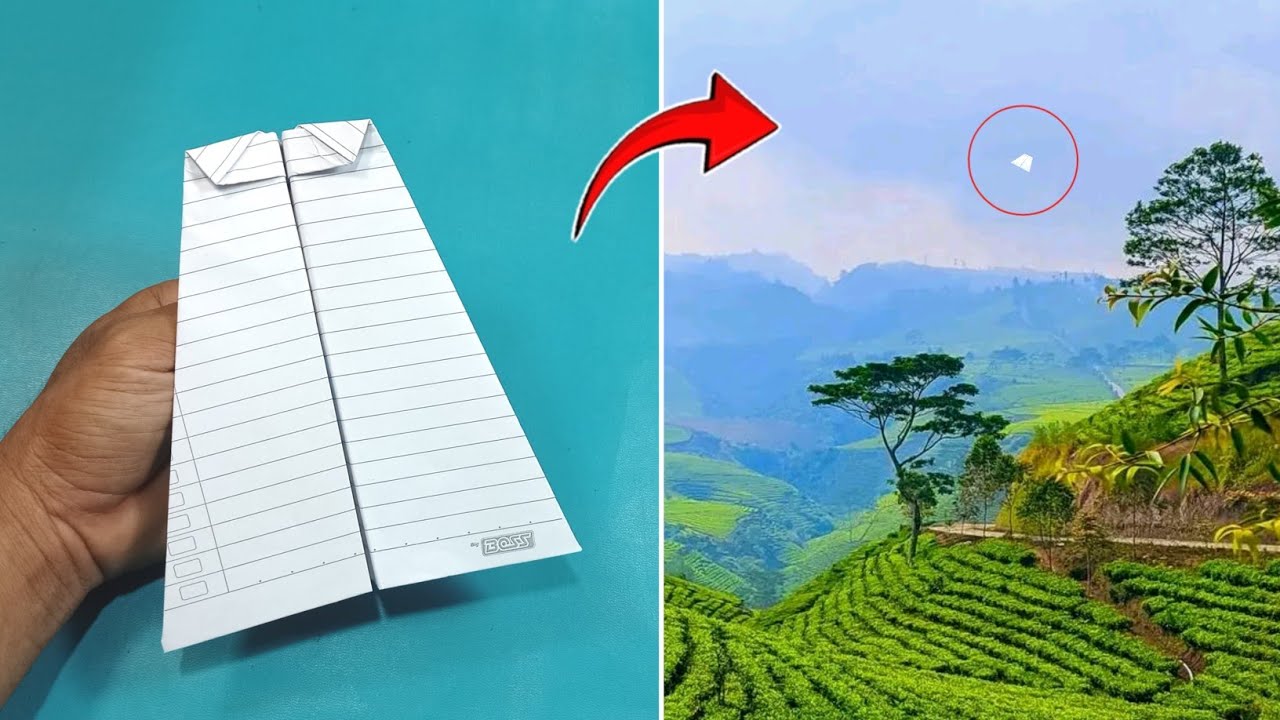 How to Fold a World Record Paper Plane - fly high and Fly far. - YouTube