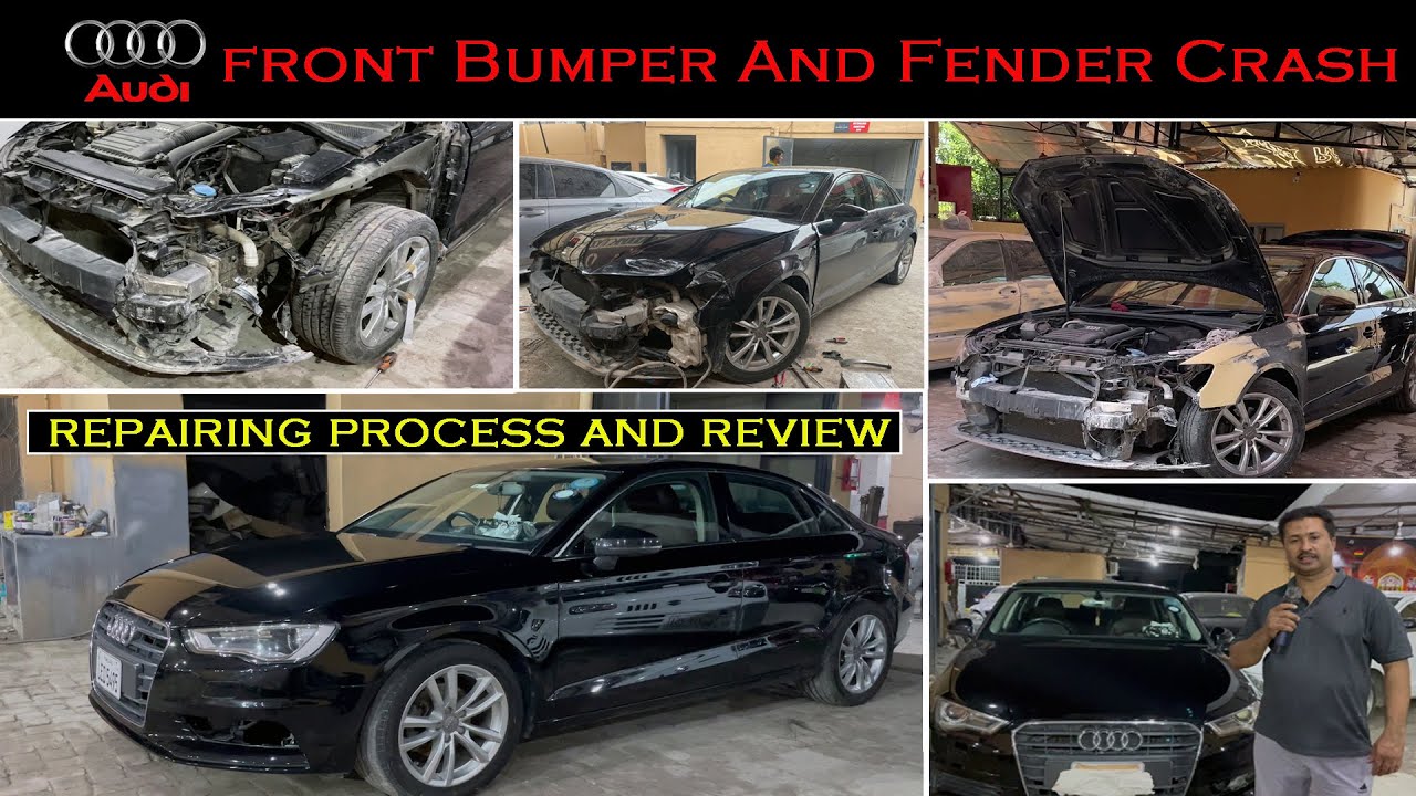 Audi A3 Front Bumper And Fender: The Ultimate Crash Test - YouTube