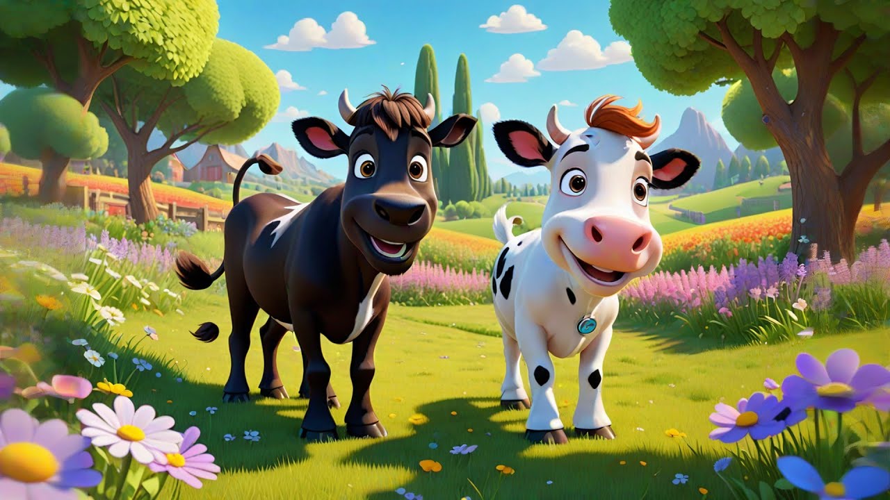 Three Little Cows Moo All Day + More Nursery Rhymes & Kids Songs - YouTube