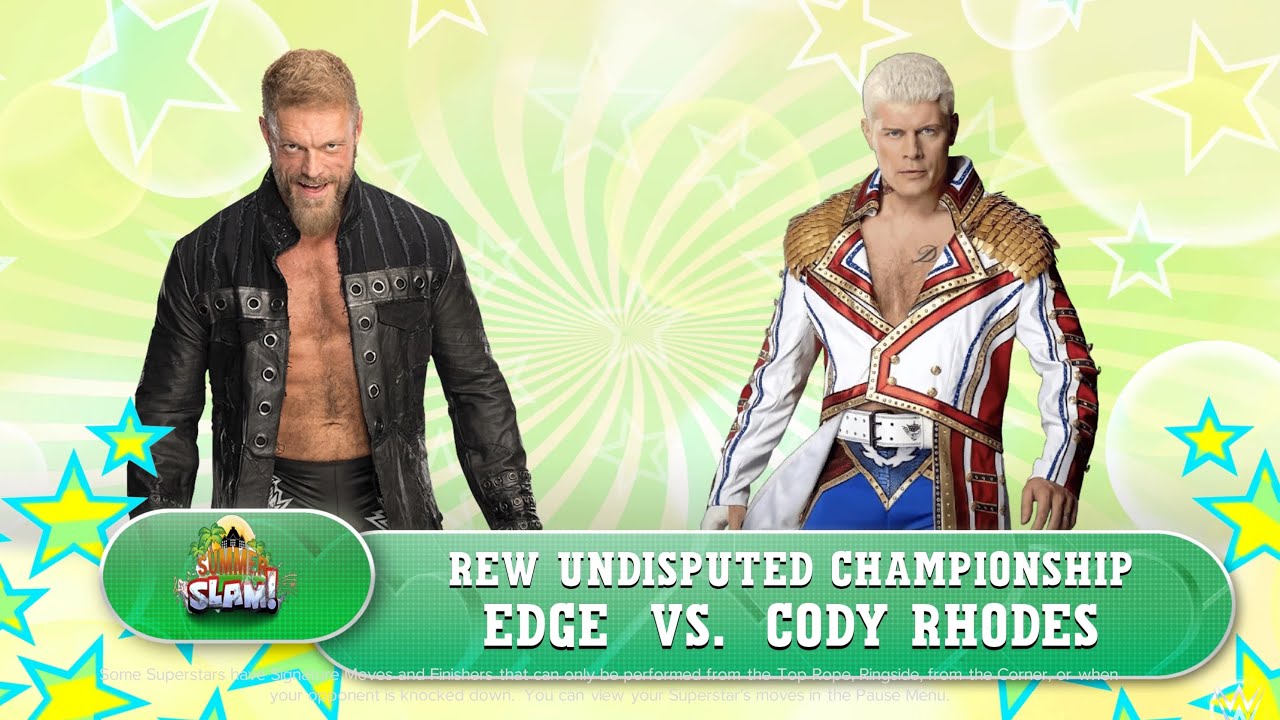 EDGE VS CODY RHODES UNDISPUTED CHAMPIONSHIP - YouTube