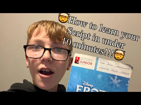 How to LEARN your script in under 10 MINUTES!!! Tutorial - YouTube