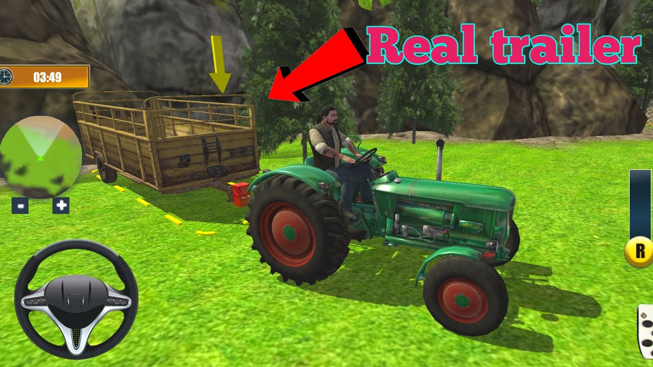 Tractor driving off road | tractor Simulator gameplay - YouTube