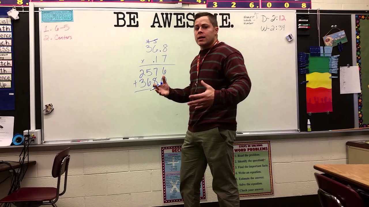 Mr. Devlin multiplying decimals - YouTube