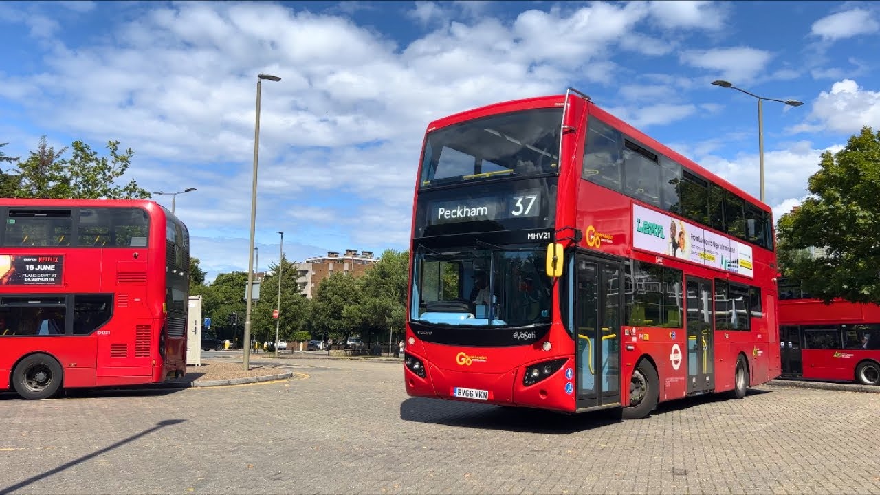 Peckham bus ride south london route 37 19 July 2023 - YouTube