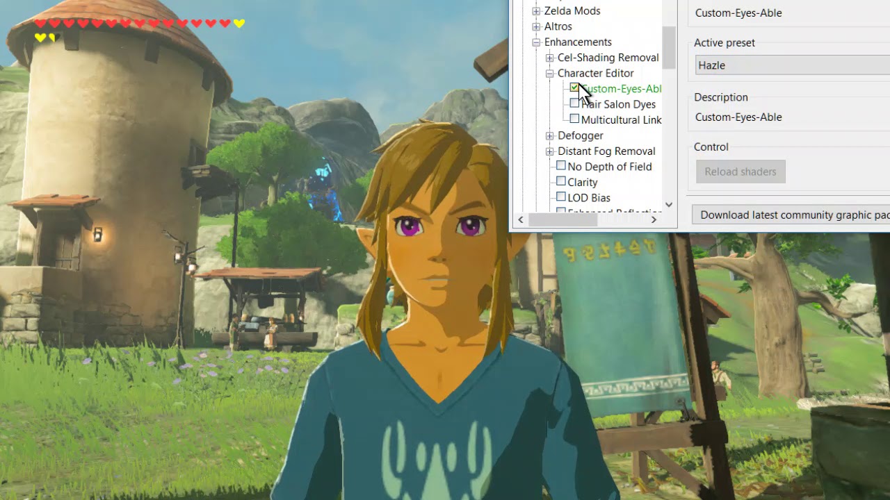 Custom Eyes Able Graphics Pack BOTW - YouTube