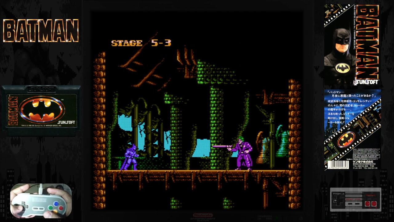 Batman: The Video Game (Japan Version) (Famicom) (1cc) (No Miss) - YouTube
