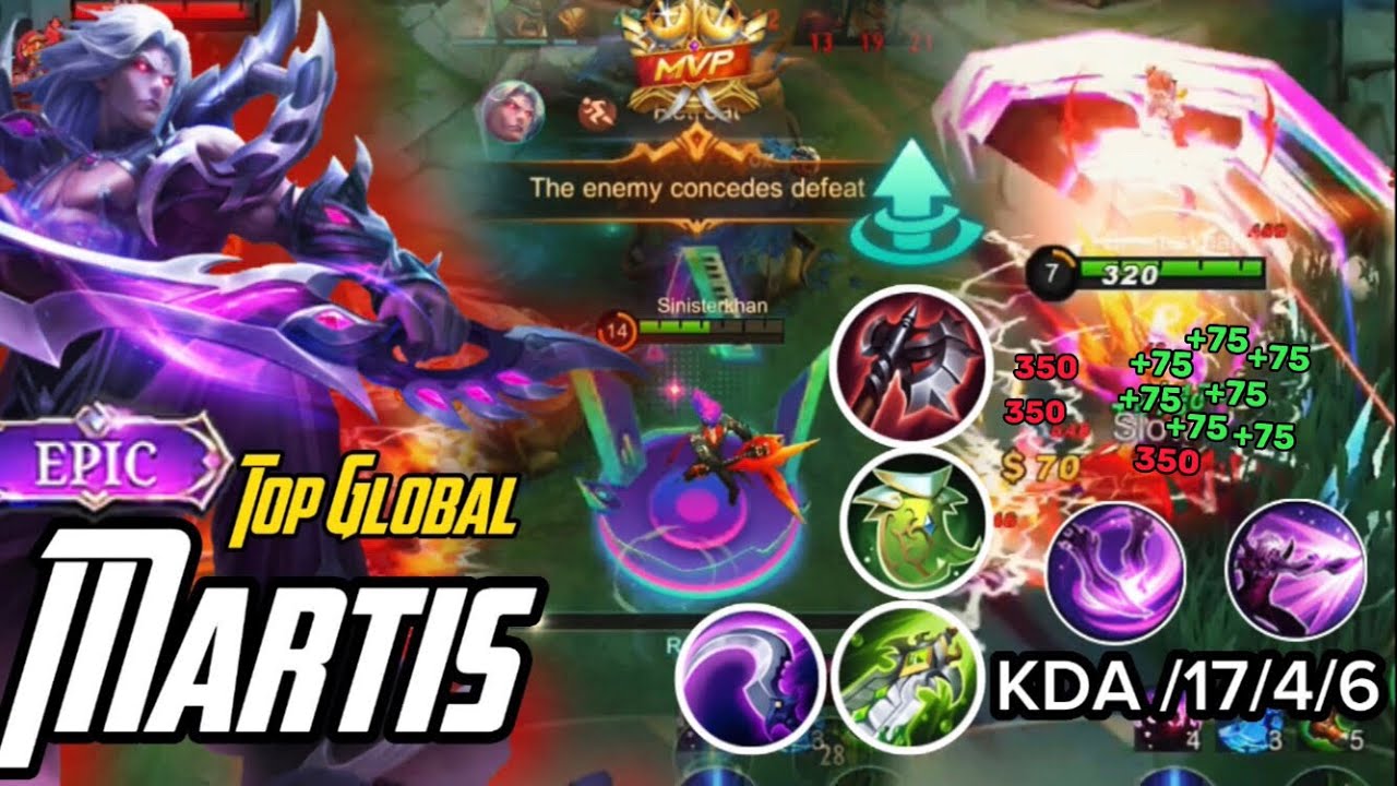 EXP LANE MARTIS FULL DAMAGE BUILD | TOP 1 GLOBAL MARTIS ~ MOBILE ...