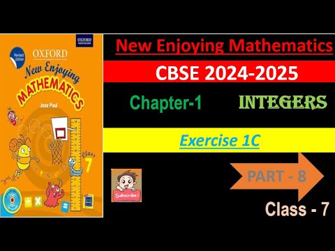 Class 7 || Chapter-1 || Integers || Exercise 1C || Oxford Mathematics # ...