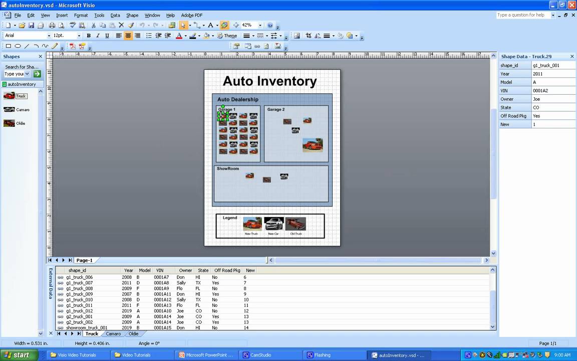Visio Data Linking Tutorials - YouTube