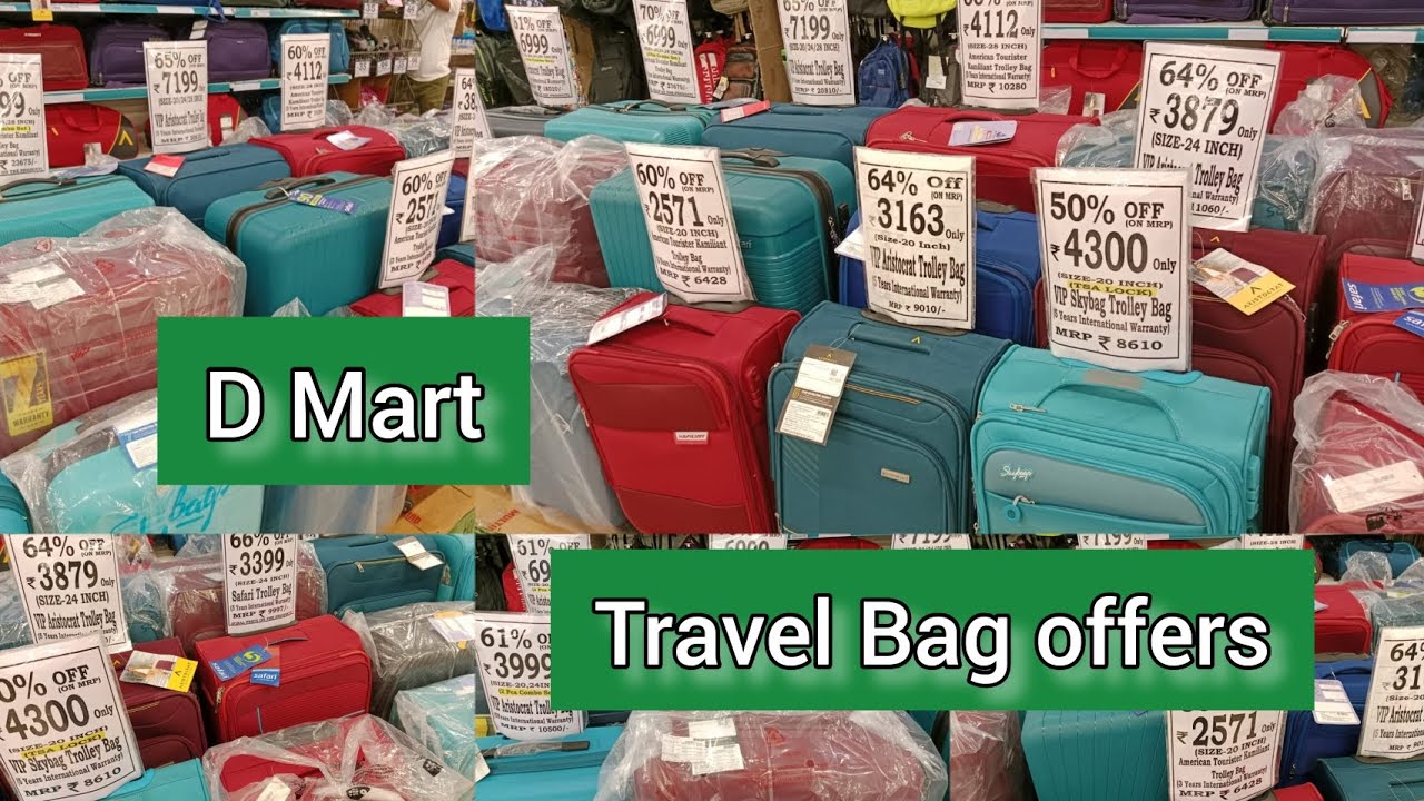 D Mart offers 60% to 70% discount |Travel Bag offers | डी मार्ट ऑफर्स ...