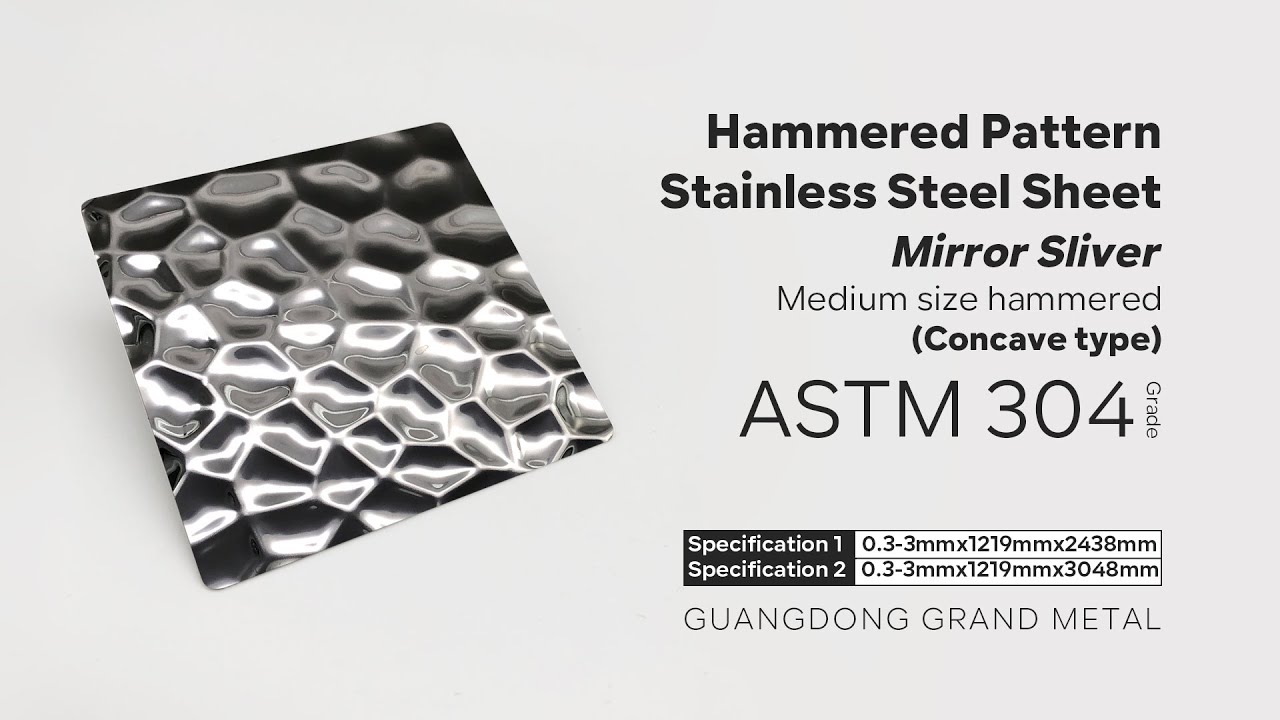 304 PVD Black Colored BA surface finish 4'x8' Hammer Pattern Stainless ...