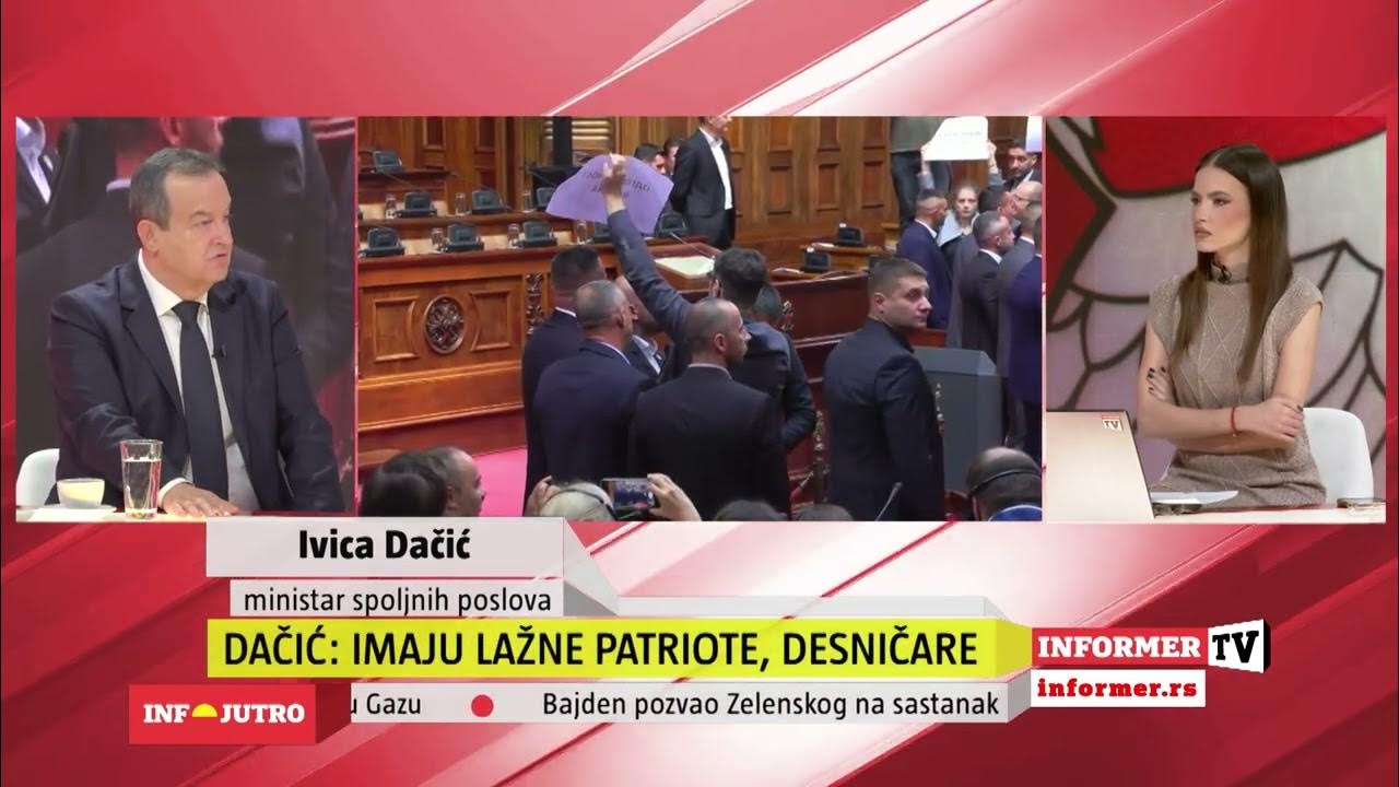 INFO JUTRO - Dačić: Đilasovi prevaranti iz novog DOSa optužuju mene i Vučića za izdaju! - YouTube