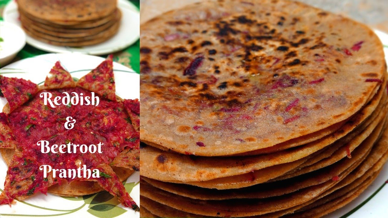 Radish & Beetroot Prantha | Mooli de pranthe punjabi style | Healthy ...