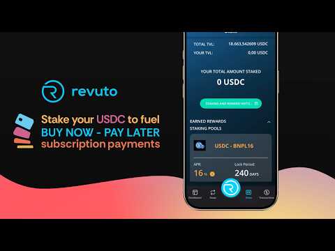 Stake USDC with Revuto and earn up to 18% APR.