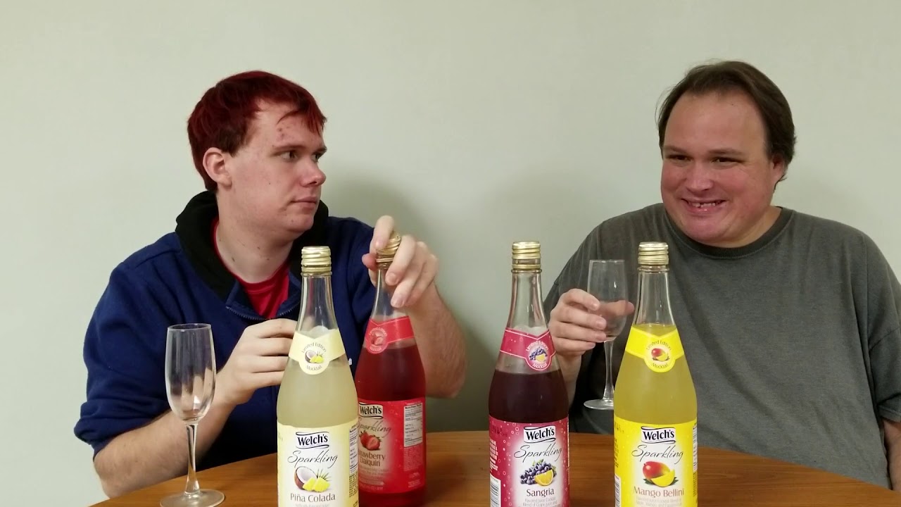 Welch's Sparkling Mocktails Taste Test - YouTube