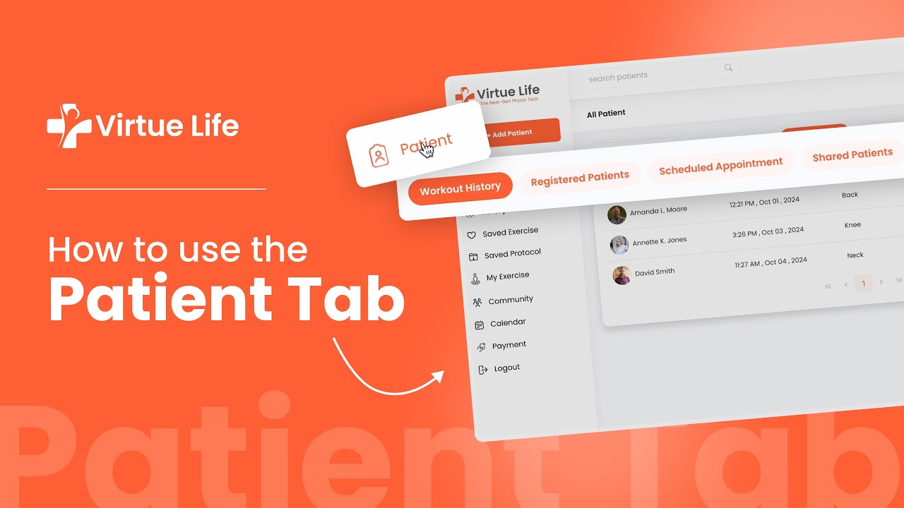 How to Use the Patient Tab in VirtueLife | Manage & Track Patient ...