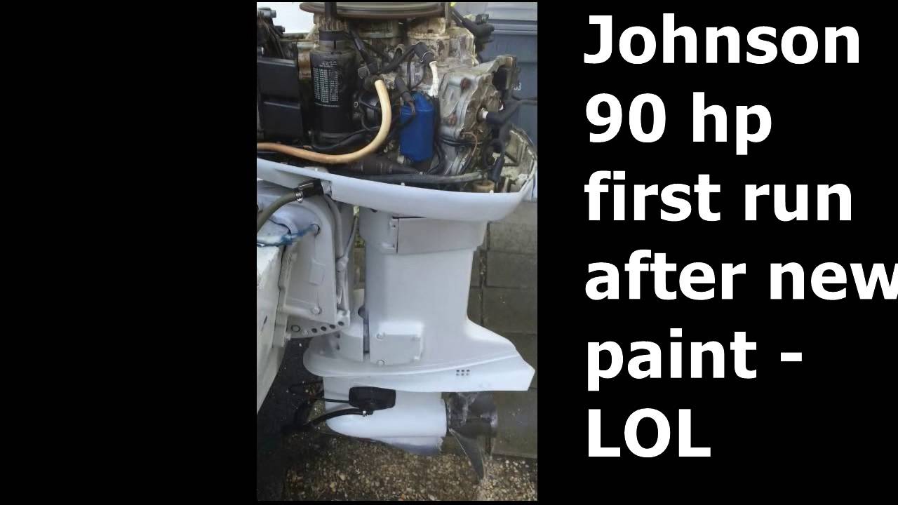 First run of my Johnson 90 outboard after a new facelift (new paint ...