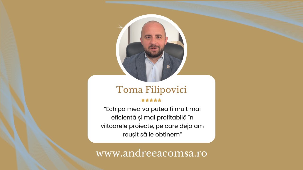 Testimonial Toma Filipovici, agent imobiliar și membru în consiliul ...
