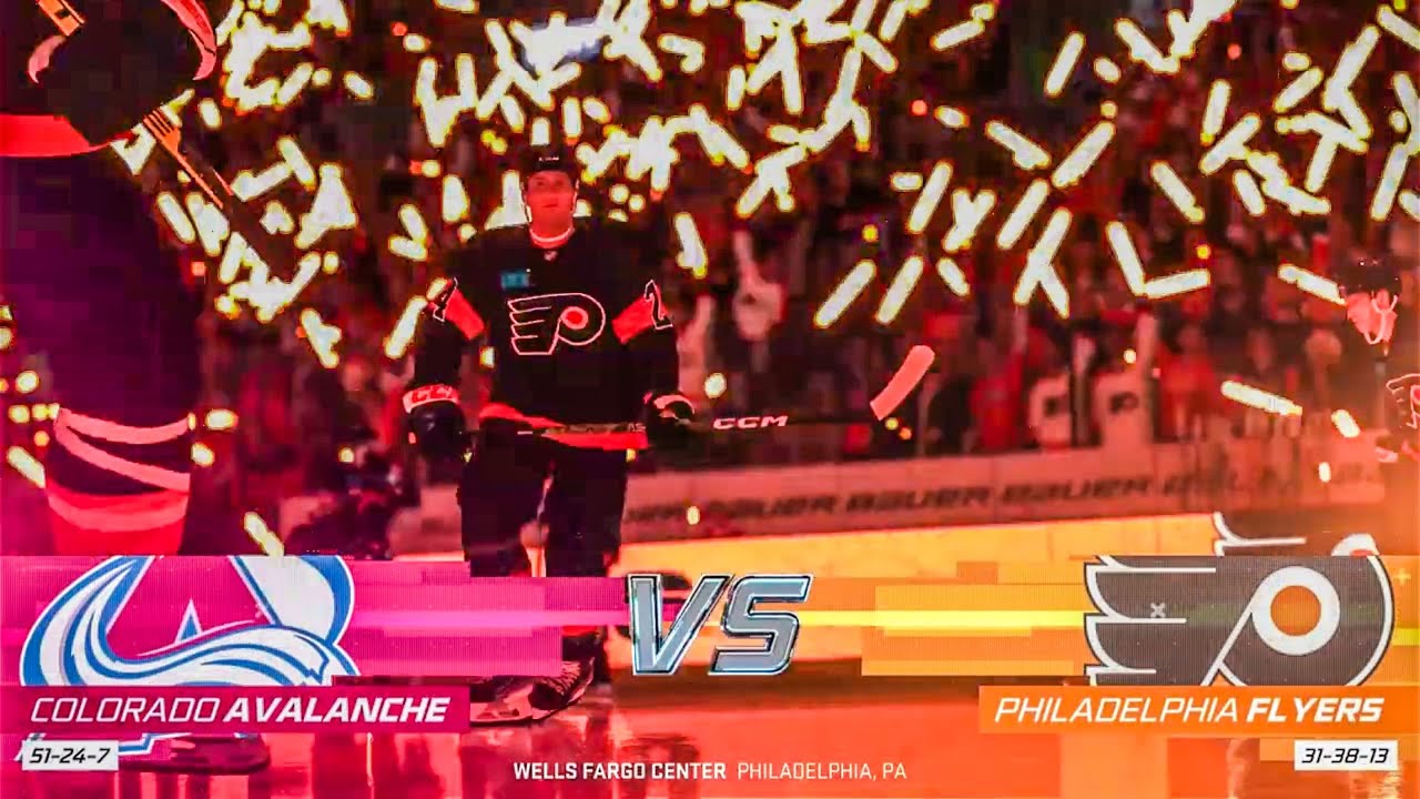 Colorado Avalanche vs Philadelphia Flyers 1/20/2024 NHL 24 Gameplay ...