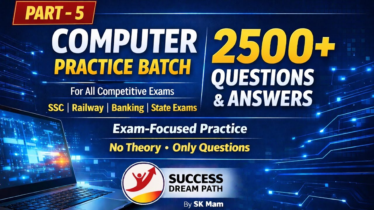 Computer Practice Batch PART-5 | Most Expected Questions | SSC Railway ...