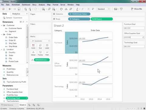 How to Add Separate Dynamic Reference Lines For Each Dimension Member in Tableau - YouTube