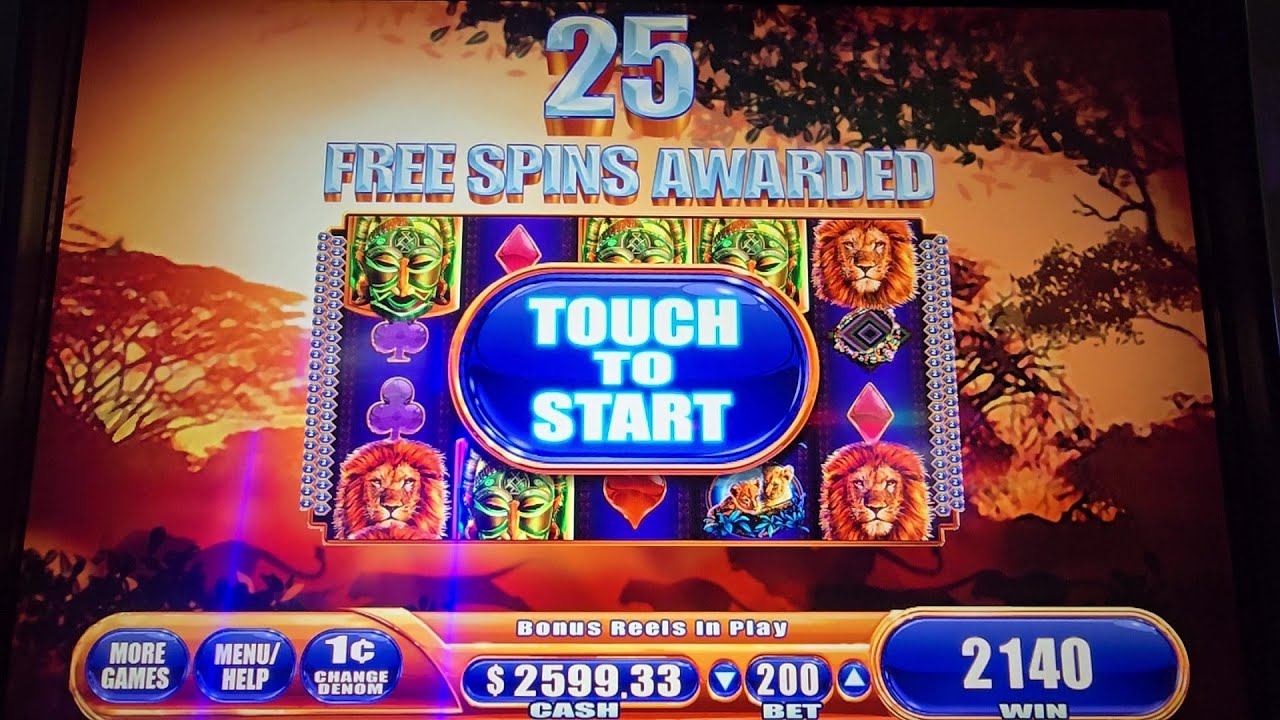 25 FREE SPIN 4 SYMBOL TRIGGER AND RETRIGGER ON KING OF AFRICA - YouTube