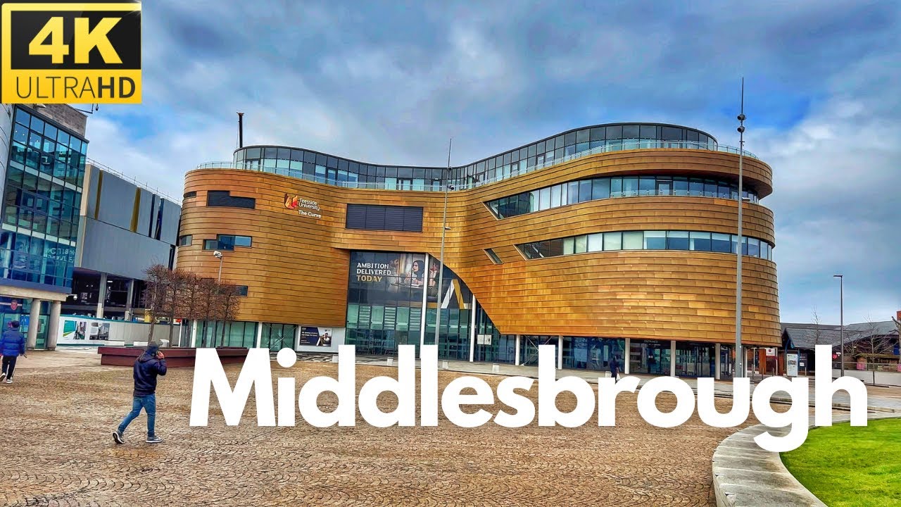 Walk in Middlesbrough - around Teesside University. 4K - YouTube
