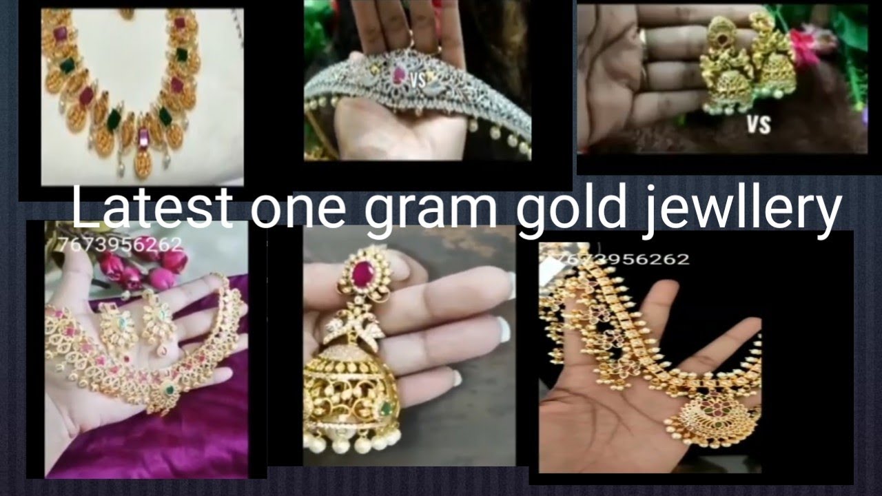 One gram jewellary with low price|Latest one gram gold jewellery ...