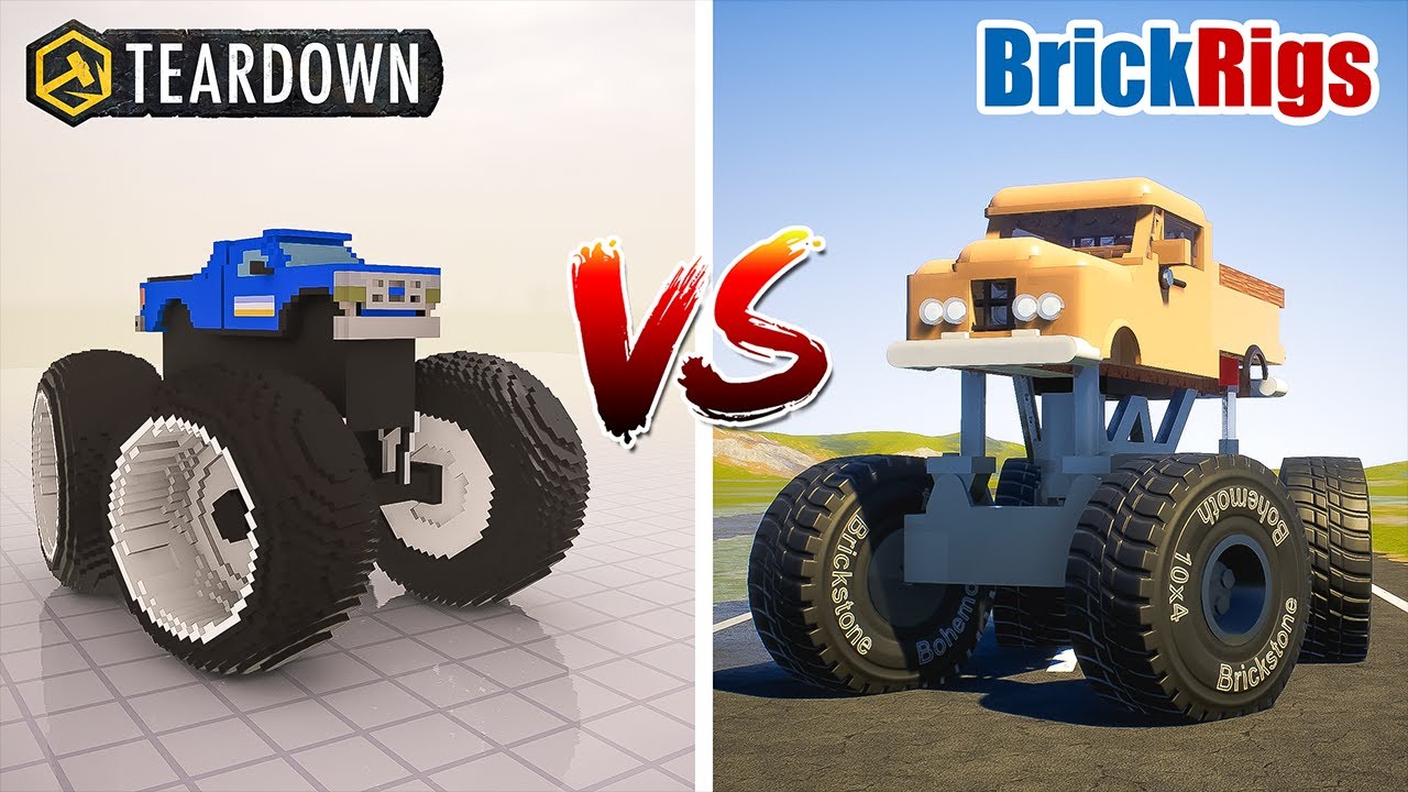 Teardown BIGFOOT MONSTER TRUCK vs Brick Rigs BIGFOOT MONSTER TRUCK ...