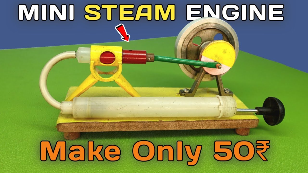 HOW TO MAKE MINI STEAM ENGINE Without Valve 💥 || MINI Air Engine ...