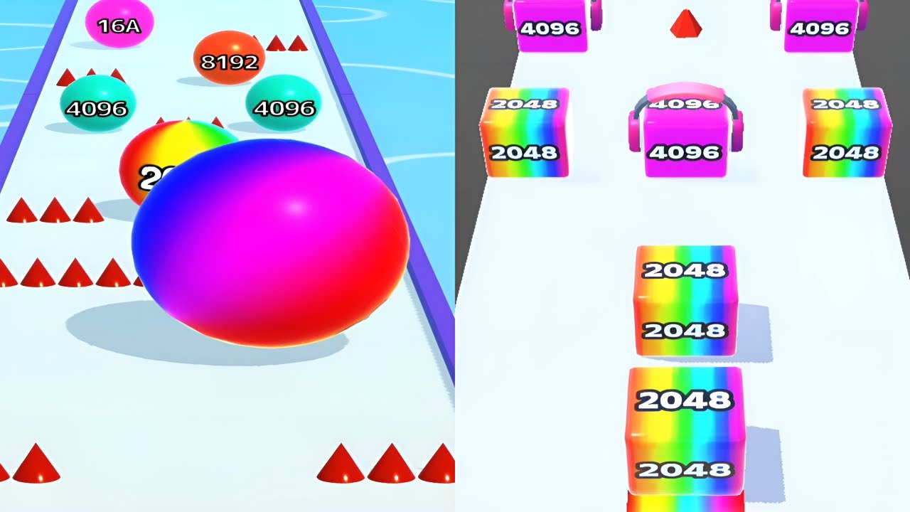 Ball Run 2048 & Jelly Run 2048 • Perfect 2048 Merge Number Balls ...