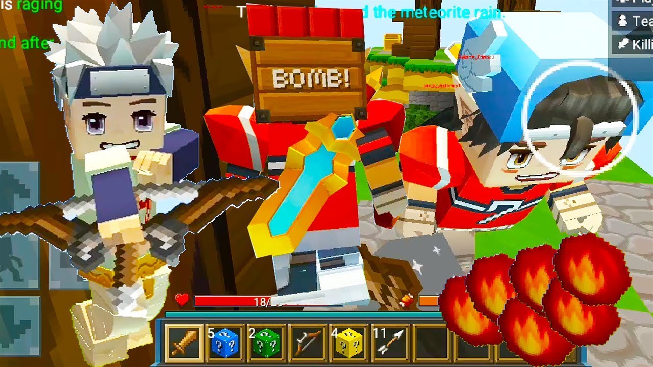 Blockman GO: Lucky Blocks - Sky Wars Ep.2 - Fireball Battle in the ...
