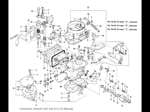 Carburetor (Hitachi-Daf 328-6) (L16 Manual) removal - YouTube