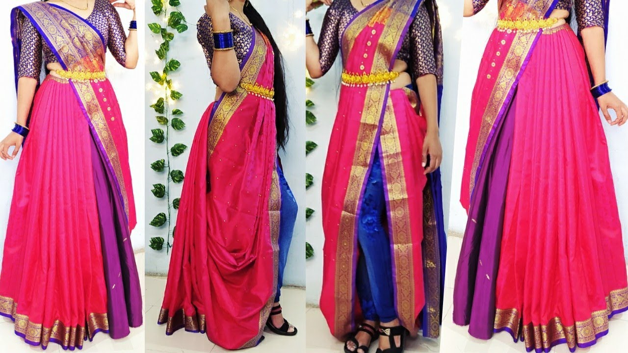 Western drape in Traditional Way/South indian bridal drape/How to wear ...