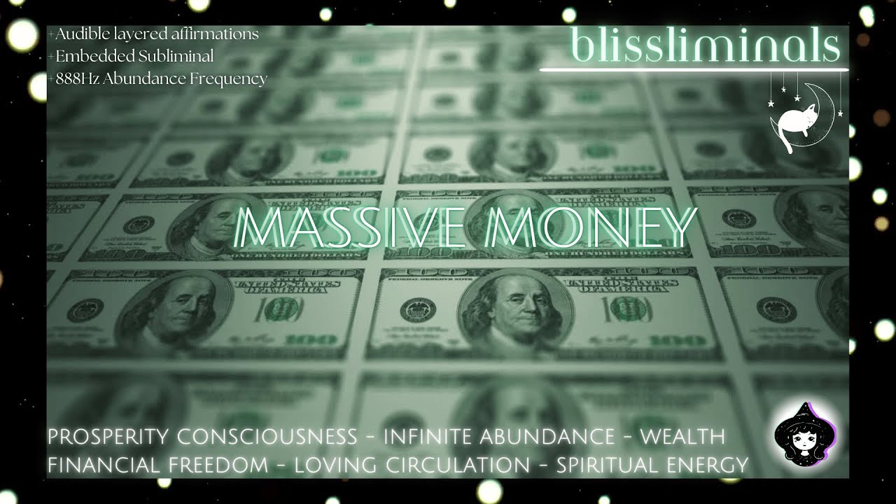 Massive Money Manifestation Affirmation Bath Subliminal +888Hz ...