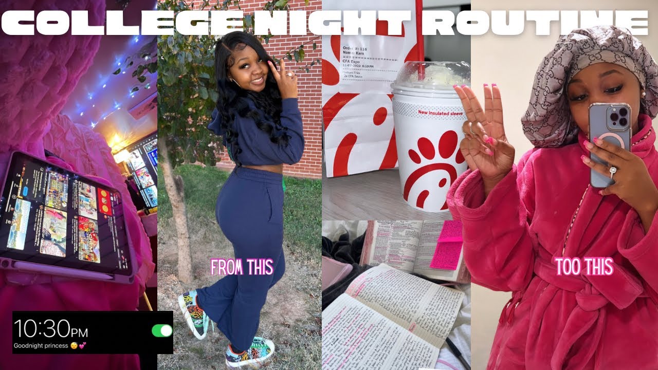 realistic college night routine| wind down with me! self care, homework ...