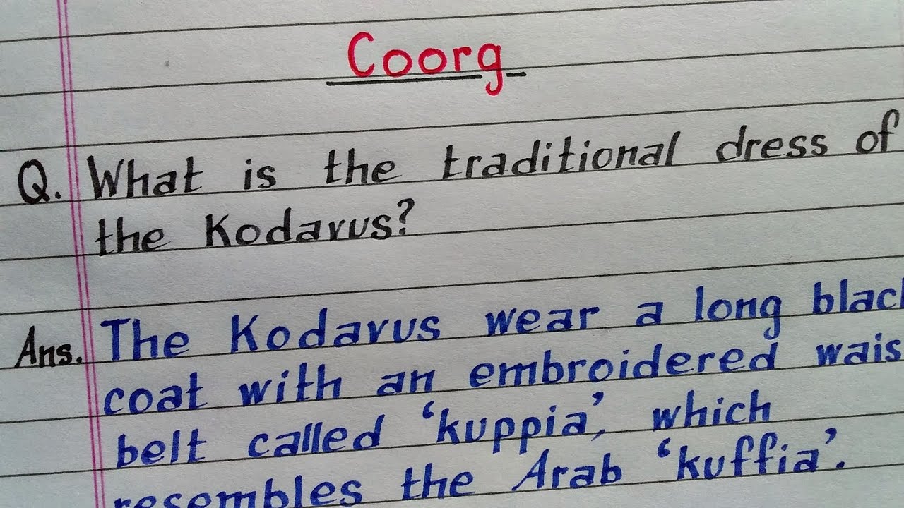 Coorg | What is the traditional dress of the Kodavus? - YouTube