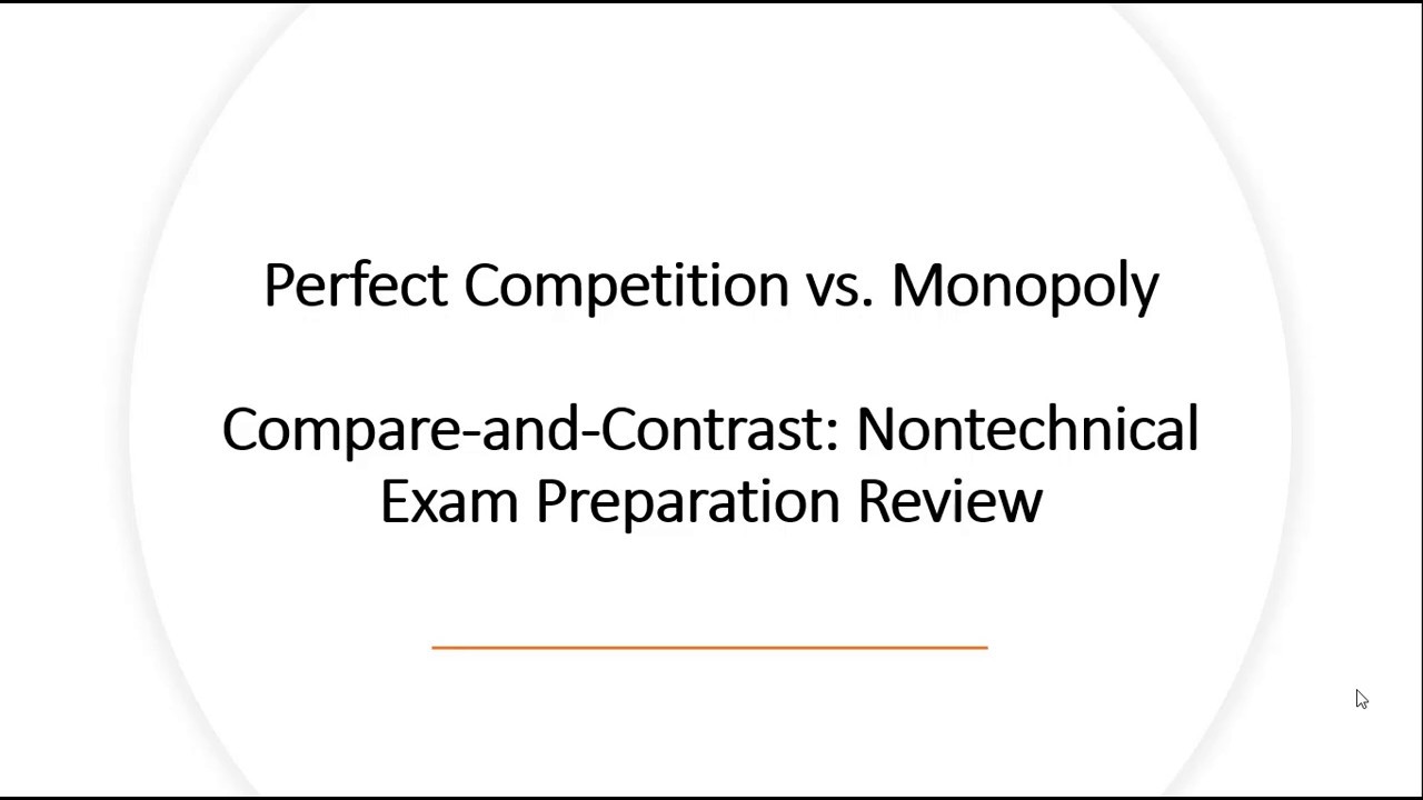 Perfect Competition vs Monopoly: A Review of Market Structures - YouTube